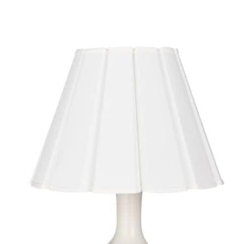 Carson Kressley Fluted Box Pleat Lamp Shade with Linen Blend & Styrene