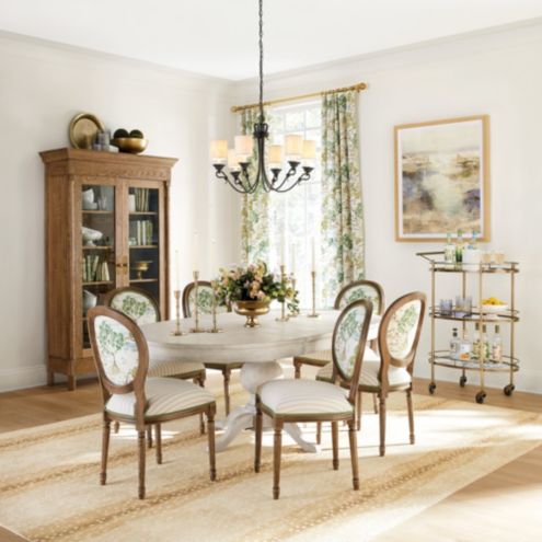 Aldrich Tall Storage Cabinet with Glass Doors and Wood Shelves