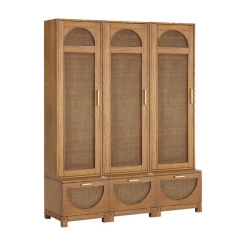 Huron Tall Entry Cabinet Storage Hutch Set of 3