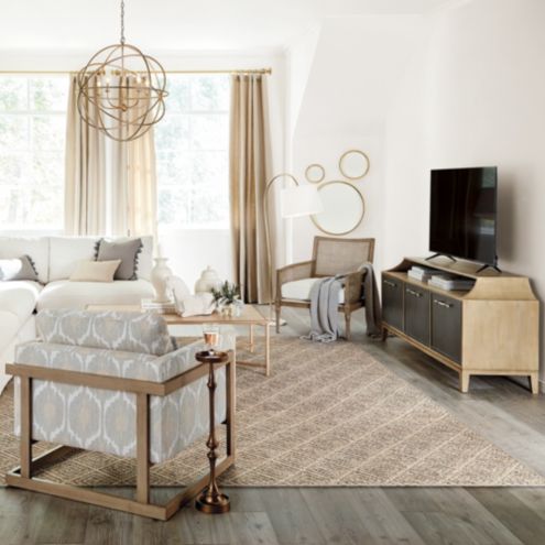 Clare Gold & Travertine Coffee Table