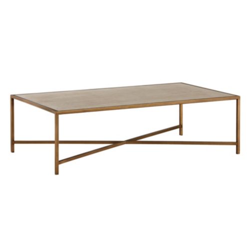 Clare Gold & Travertine Coffee Table