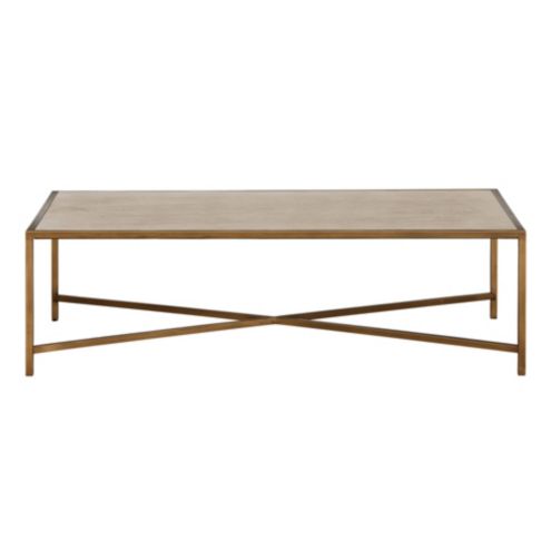 Clare Gold & Travertine Coffee Table