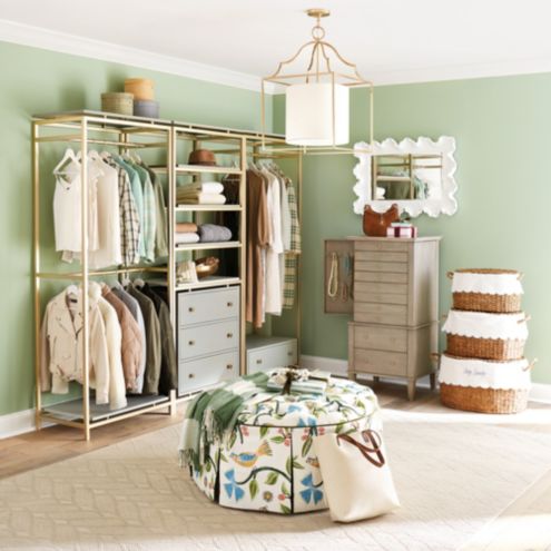 Avery Free Standing Closet System Double Hanging Unit