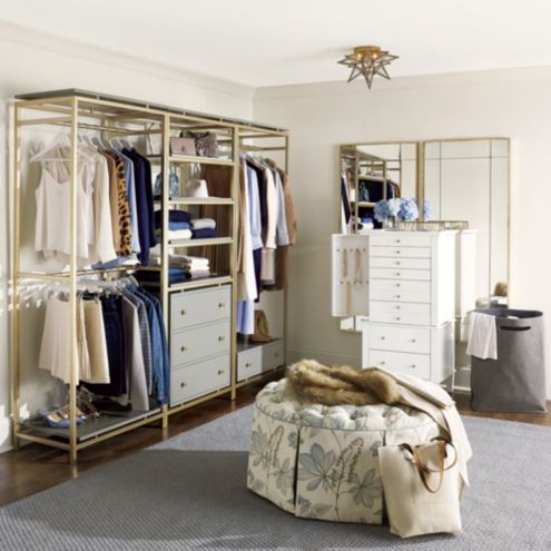 Avery Free Standing Closet System Double Hanging Unit