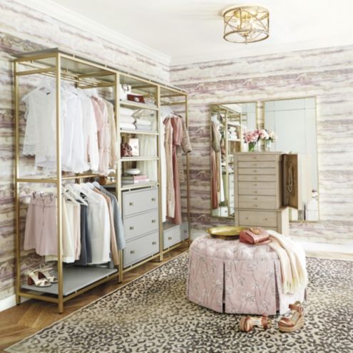 Avery Free Standing Closet System Double Hanging Unit