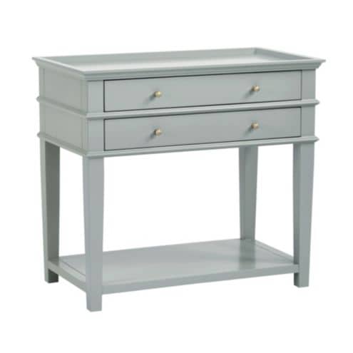 Grace 2 Drawer Open Shelf Side Table | Ballard Designs