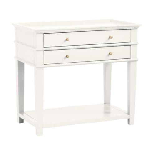 Grace 2 Drawer Open Shelf Side Table | Ballard Designs