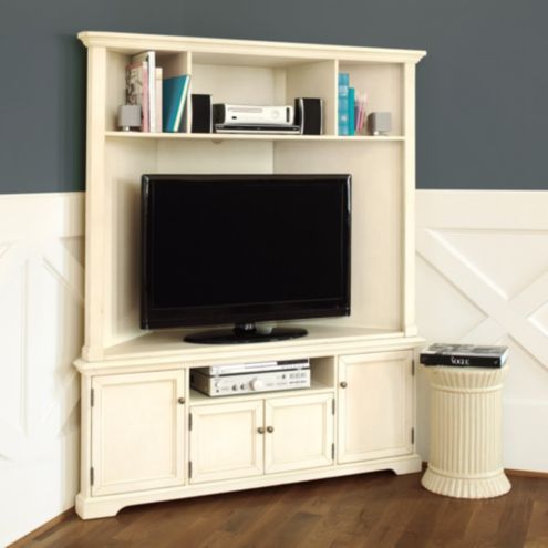 Reston Corner Media Console W/Hutch | Furniture | Ballard Designs