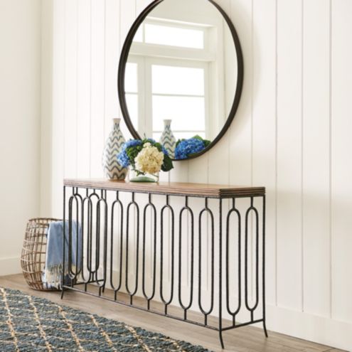 Odette Wood and Iron Console Table