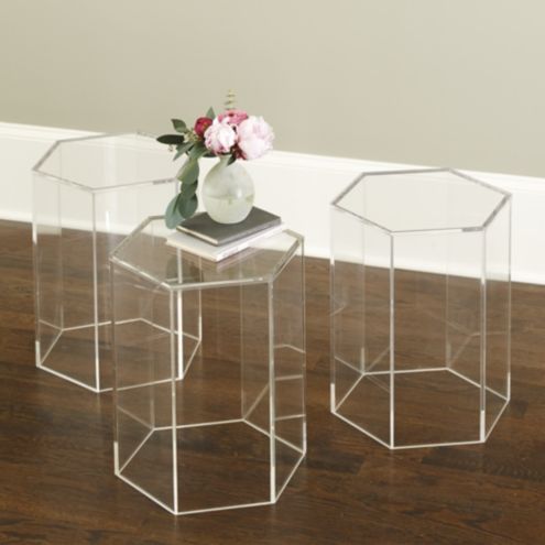 Acrylic Hexagon Side Table | Ballard Designs