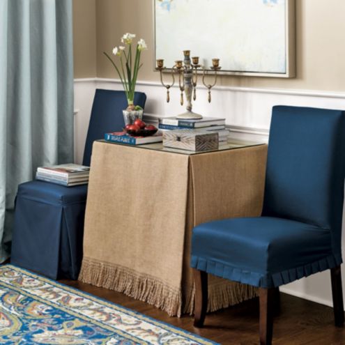 Essential Rectangular Skirted Side Table | Ballard Designs