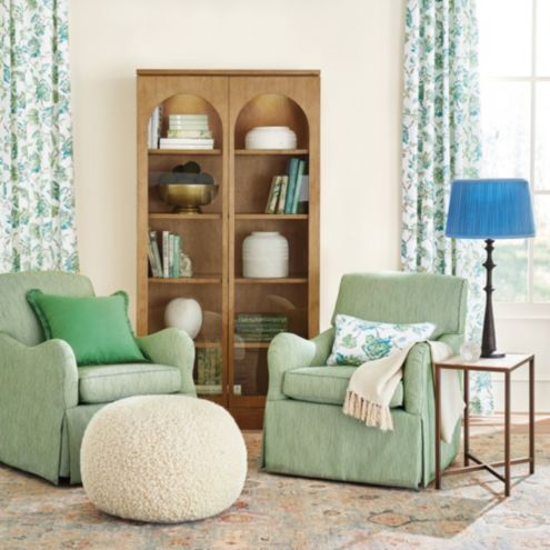 Clare Side Table with Iron & Travertine Marble