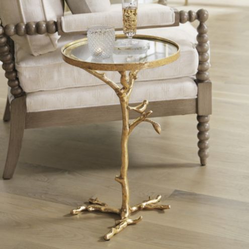 Aviary Gold Bird Side Table