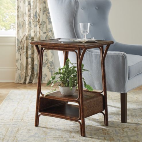 Kai Side Table with Storage in Rattan