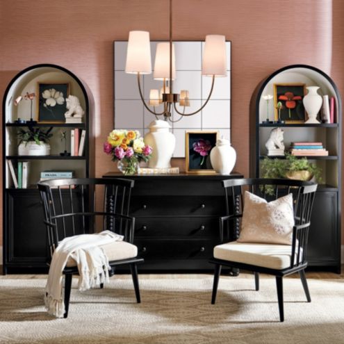 Albany Bookcase with Arched Silhouette & Adjustable Shelves