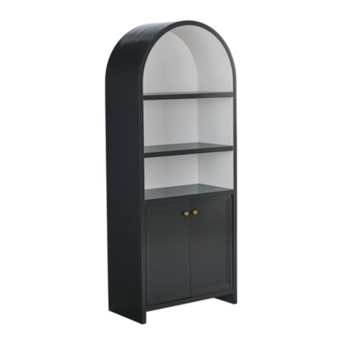 Albany Bookcase with Arched Silhouette & Adjustable Shelves