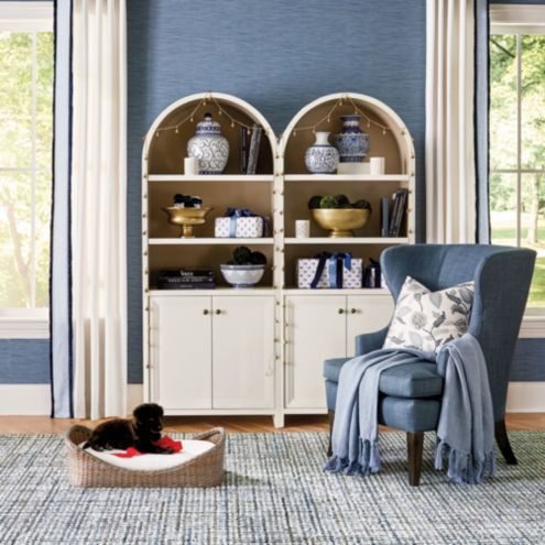Albany Bookcase with Arched Silhouette & Adjustable Shelves