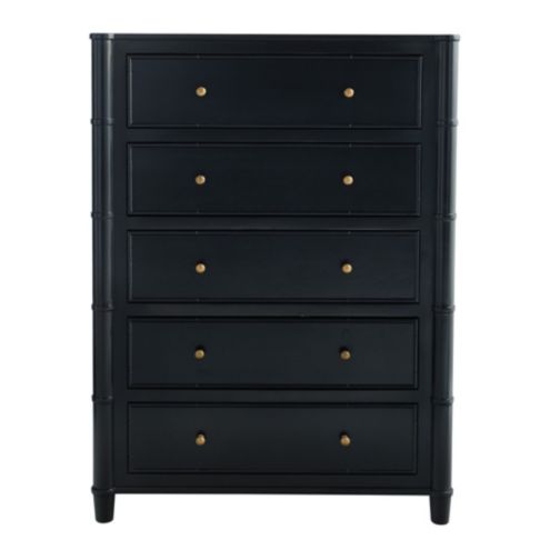 Villandry 5-Drawer Tall Dresser - Black | Ballard Designs