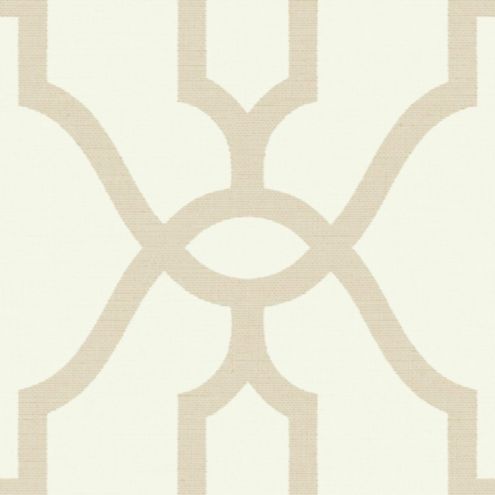 Grand Scale Trellis Wallpaper Swatch - Beige | Ballard Designs