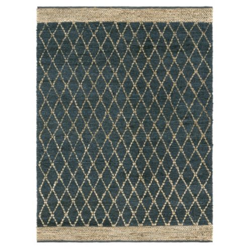 Carano Natural Fiber Rug Swatch - Blue | Ballard Designs