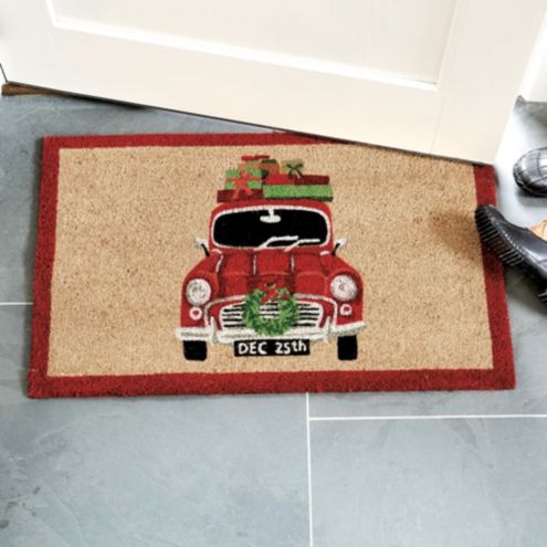 Holiday Car Coir Mat | Ballard Designs
