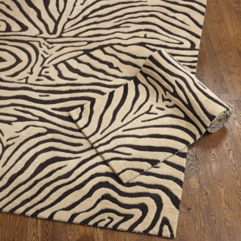Ferrata Zebra Striped Rug | Ballard Designs