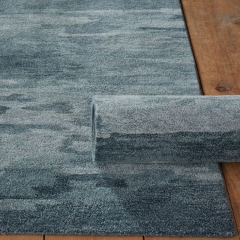 Carbonne Hand Tufted Blue Wool Area Rug