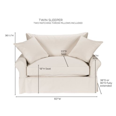 Vintage Vogue Twin Sleeper Slipcover - Special Order Fabrics | Ballard ...