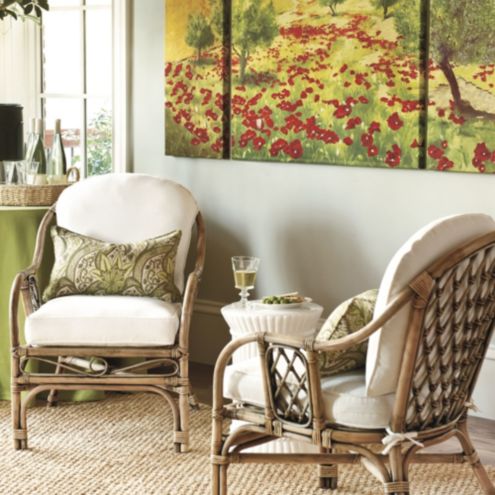 Set of 2 Harlequin Rattan Chairs | European-Inspired Home Furnishings ...