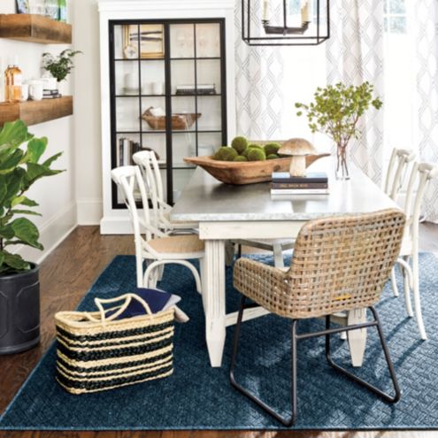 Bailey Woven Chair with Washed Gray All Weather Wicker & Metal Frame