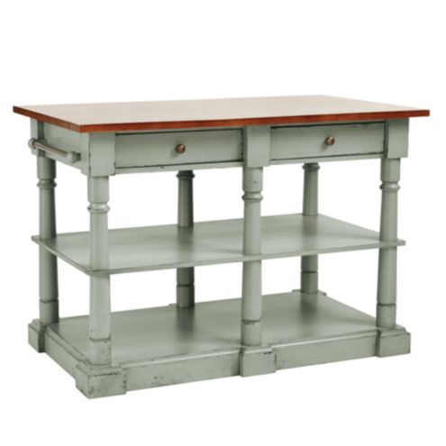 Casa Florentina Carmine Kitchen Island with Stained Top - Custom ...