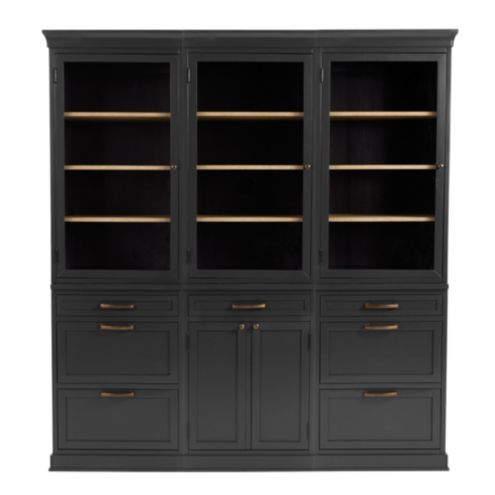 Trieste Server Hutch Set of Three with One 2 Door Console Cabinet and ...
