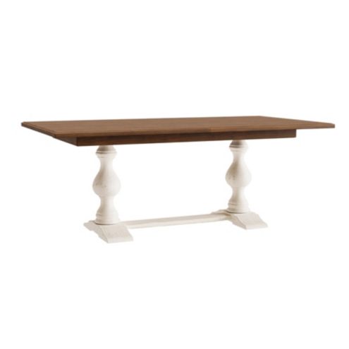 Casa Florentina Tarvine Double Pedestal Table with Walnut Top - Custom ...