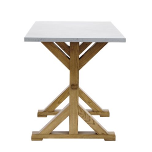 Tatum Trestle Counter Table with Zinc Top | Ballard Designs