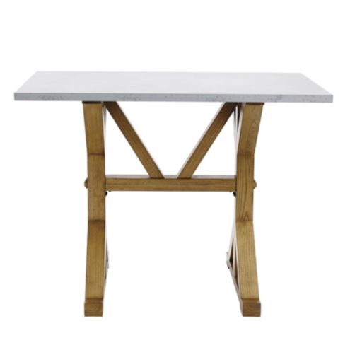 Tatum Trestle Counter Table with Zinc Top | Ballard Designs