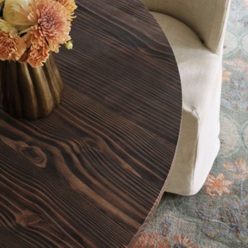 Rebekah Round Table Brown and Verdigris Aluminum Dining Furniture