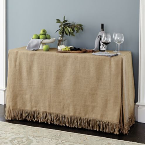 Terrific Serving Table with Tablecloth | Ballard Designs
