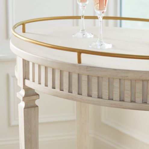 Esther Rolling Bar Cart White