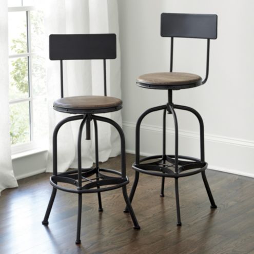 Allen Swivel Bar Stool with Back | Ballard Designs
