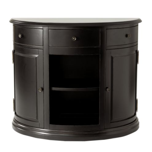 Chambord Small Demilune | Black Demilune Table