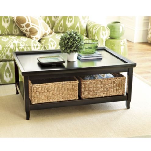 Morgan Large Cocktail Table with Baskets | Ballard Designs