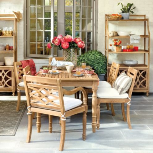 Teak Ceylon Outdoor Rectangular Dining Table | European-Inspired Home Furnishings | Ballard Designs