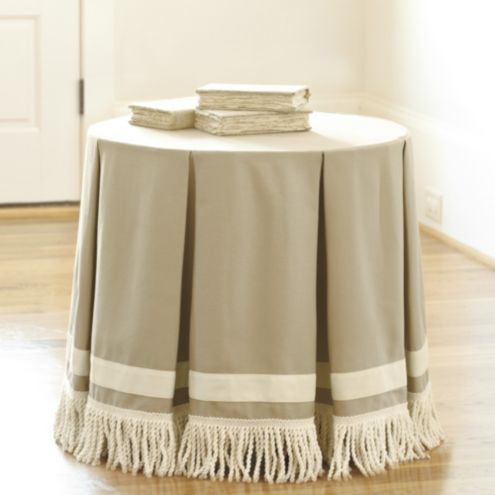 24" Round Pleated Terrific Trio with Bullion Fringe | Ballard Designs