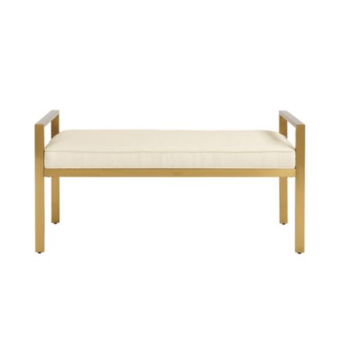 Darby Metal Upholstered Bench | Ballard Designs