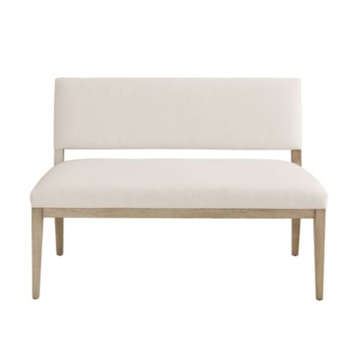 Trenton Custom Upholstered Bench with Back
