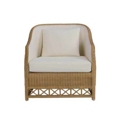 Addie Chair with Handwoven Rattan & Customizable Fabrics