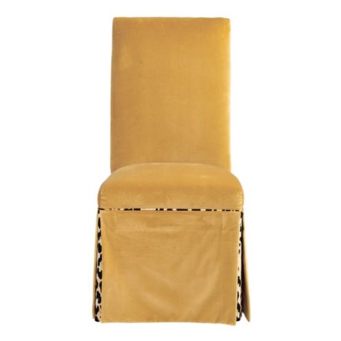 Upholstered Parsons Chair in Signature Velvet Gold - Stocked | Ballard ...