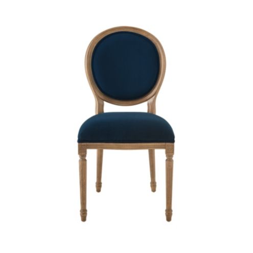 Limited Edition Louis Oval Back Dining Chair in Velvet