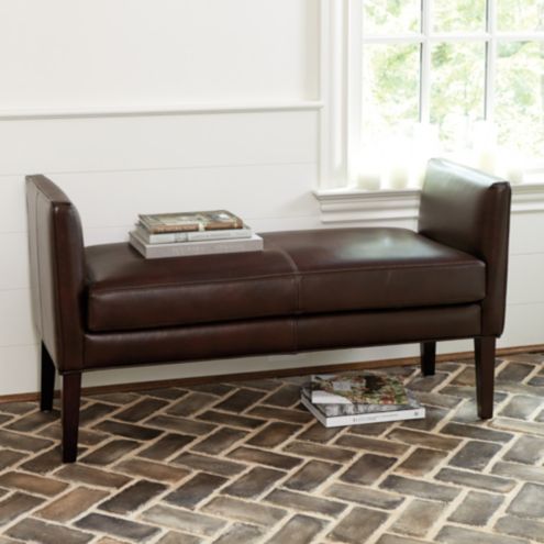 Reynolds Leather Bench | Ballard Designs