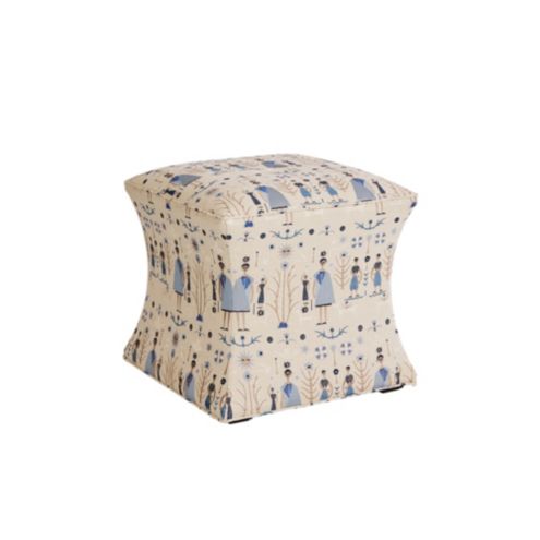 Courbe Ottoman in Freya Blue